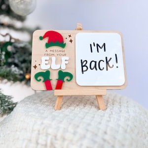 Message From Your Elf Sign, Mini Elf Message Board, Elf Accessory, Dry ...