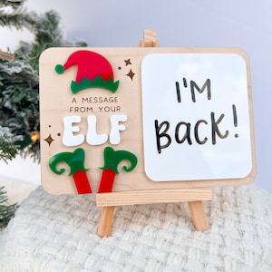 Message From Your Elf Sign, Mini Elf Message Board, Elf Accessory, Dry ...