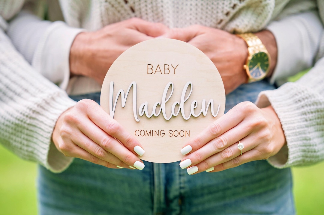 Baby Announcement, Baby Coming Soon, We Are Pregnant Sign, Pregnancy ...