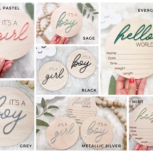 Hello World Baby Announcement Sign, Hello World Plaque, Gender Neutral ...