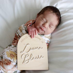 Birth Announcement Sign for Hospital, Arch Baby Announcement Sign, Baby ...