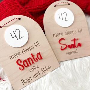 Christmas Countdown, Sleeps Until Santa Visits Personalized Christmas ...