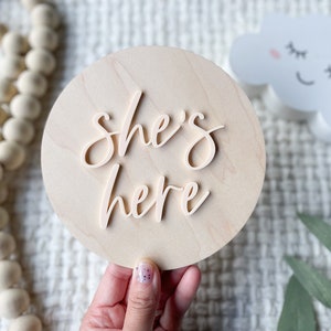 He's Here She's Here Sign, Its a Boy Its a Girl Sign, Gender Reveal ...