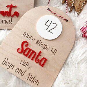 Christmas Countdown, Sleeps Until Santa Visits Personalized Christmas ...