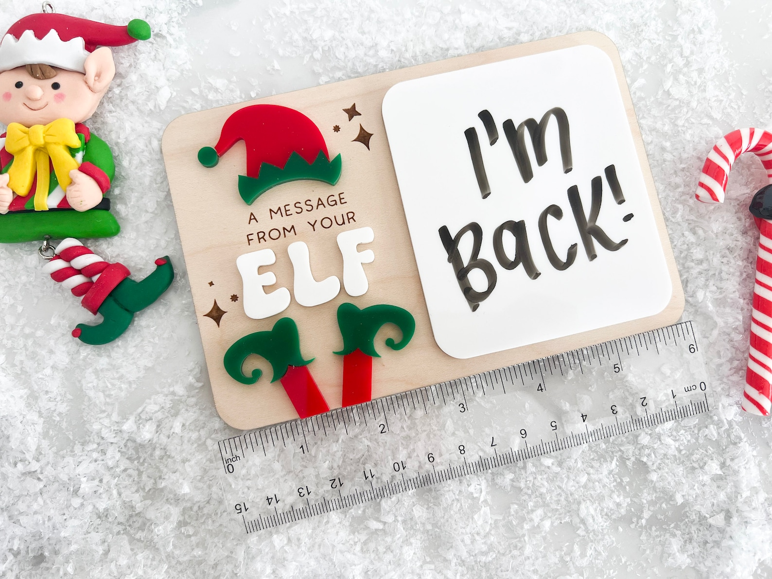 Message From Your Elf Sign, Mini Elf Message Board, Elf Accessory, Dry ...