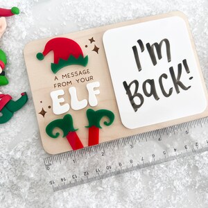Message From Your Elf Sign, Mini Elf Message Board, Elf Accessory, Dry ...