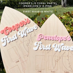 One Year of Photo Surf Board, Baby's First Year Sign, the Big One Party ...