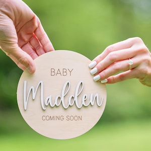 Baby Coming Soon, We Are Pregnant Baby Announcement Sign, Pregnancy ...
