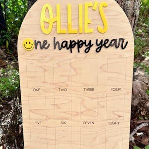 One Year Photo Board, One Happy Dude Birthday Party Decor, One Happy ...