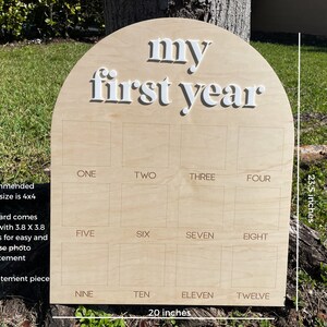 My First Year Photo Board, One Year of Photo Board, Baby 12 Month ...