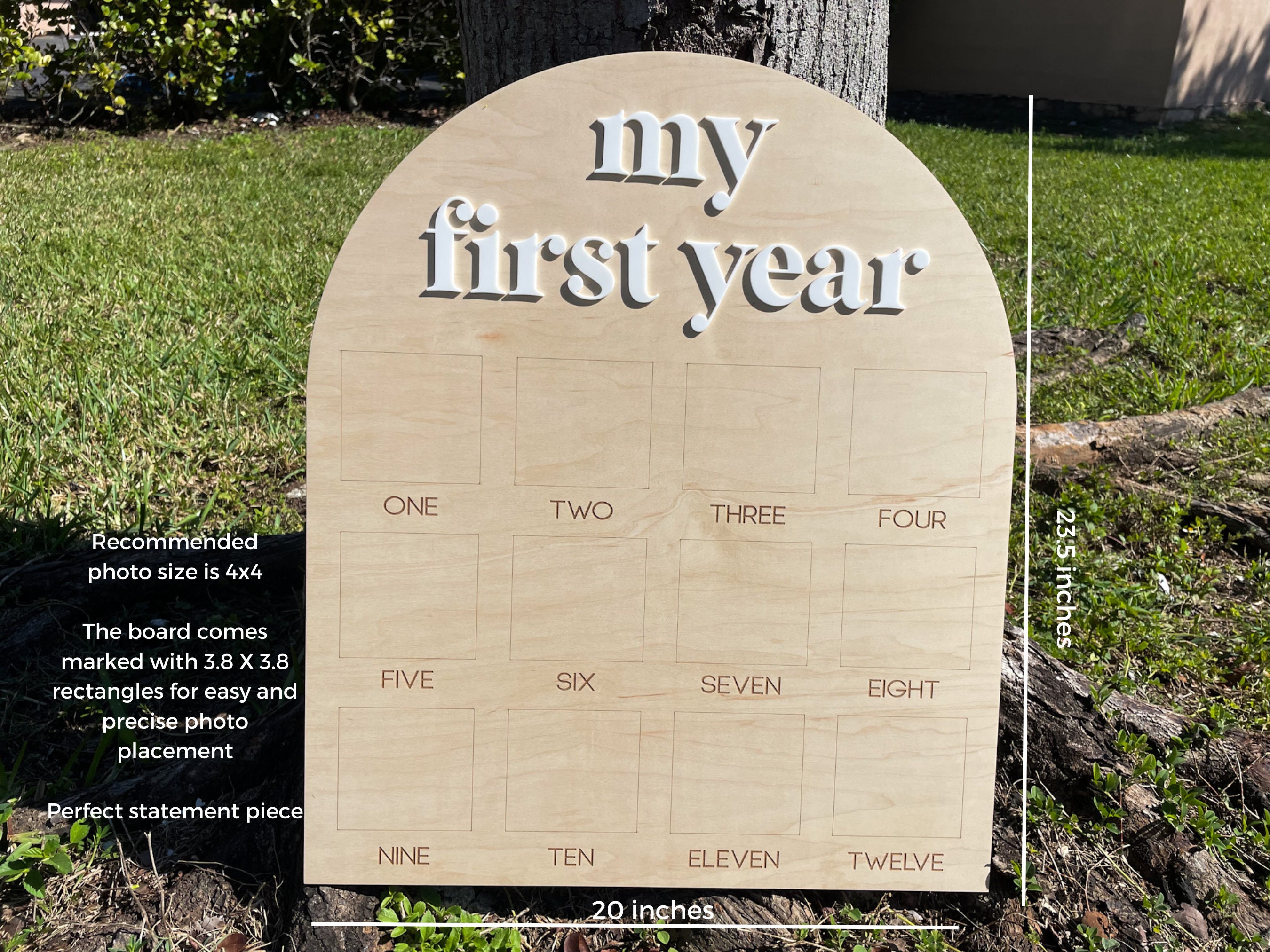 My First Year Photo Board, One Year of Photo Board, Baby 12 Month ...