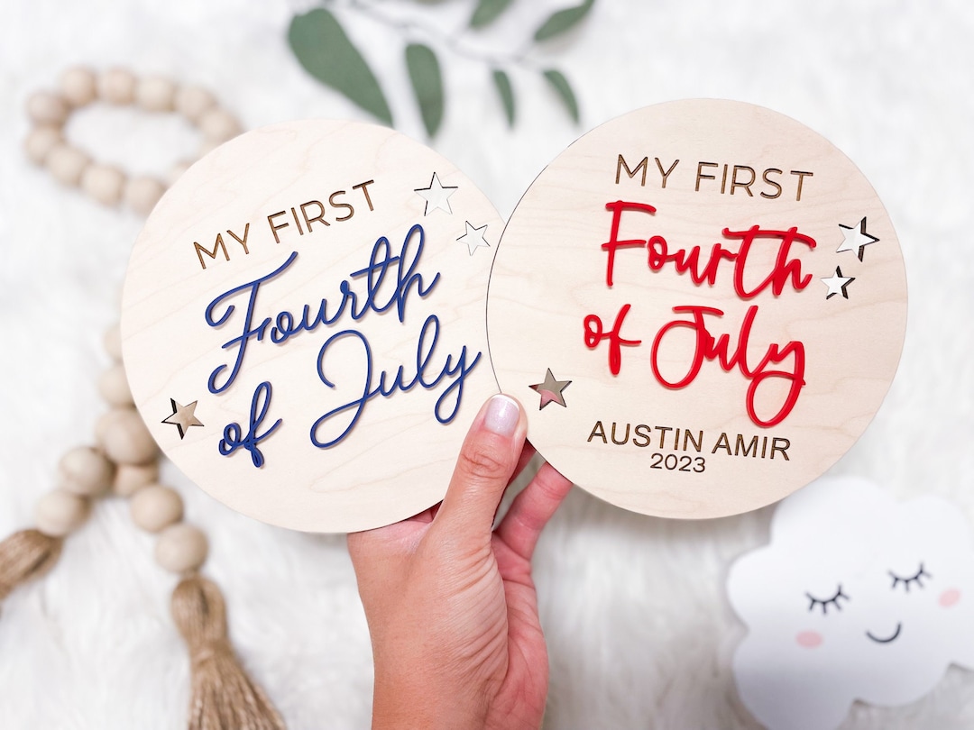 My First Fourth of July Photo Prop, Baby's First July 4th, Newborn ...