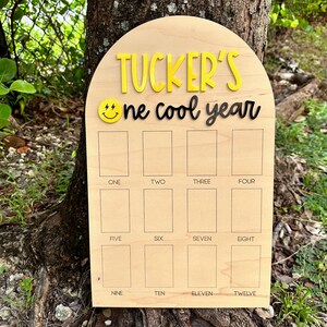 One Year Photo Board, One Happy Dude Birthday Party Decor, One Happy ...