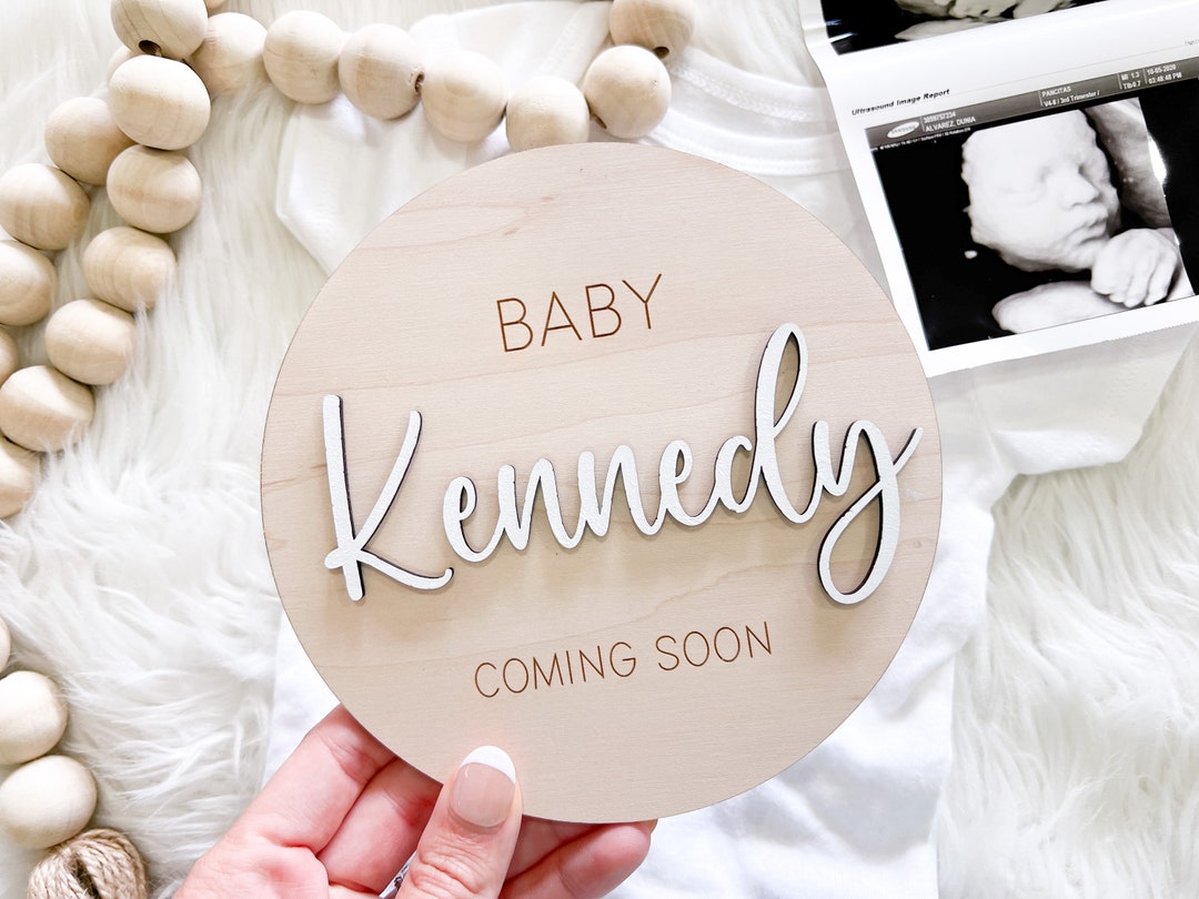 Baby Coming Soon, We Are Pregnant Baby Announcement Sign, Pregnancy ...