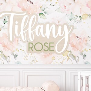Large Wood Baby Name Sign Nursery Name Sign Above Crib Name - Etsy