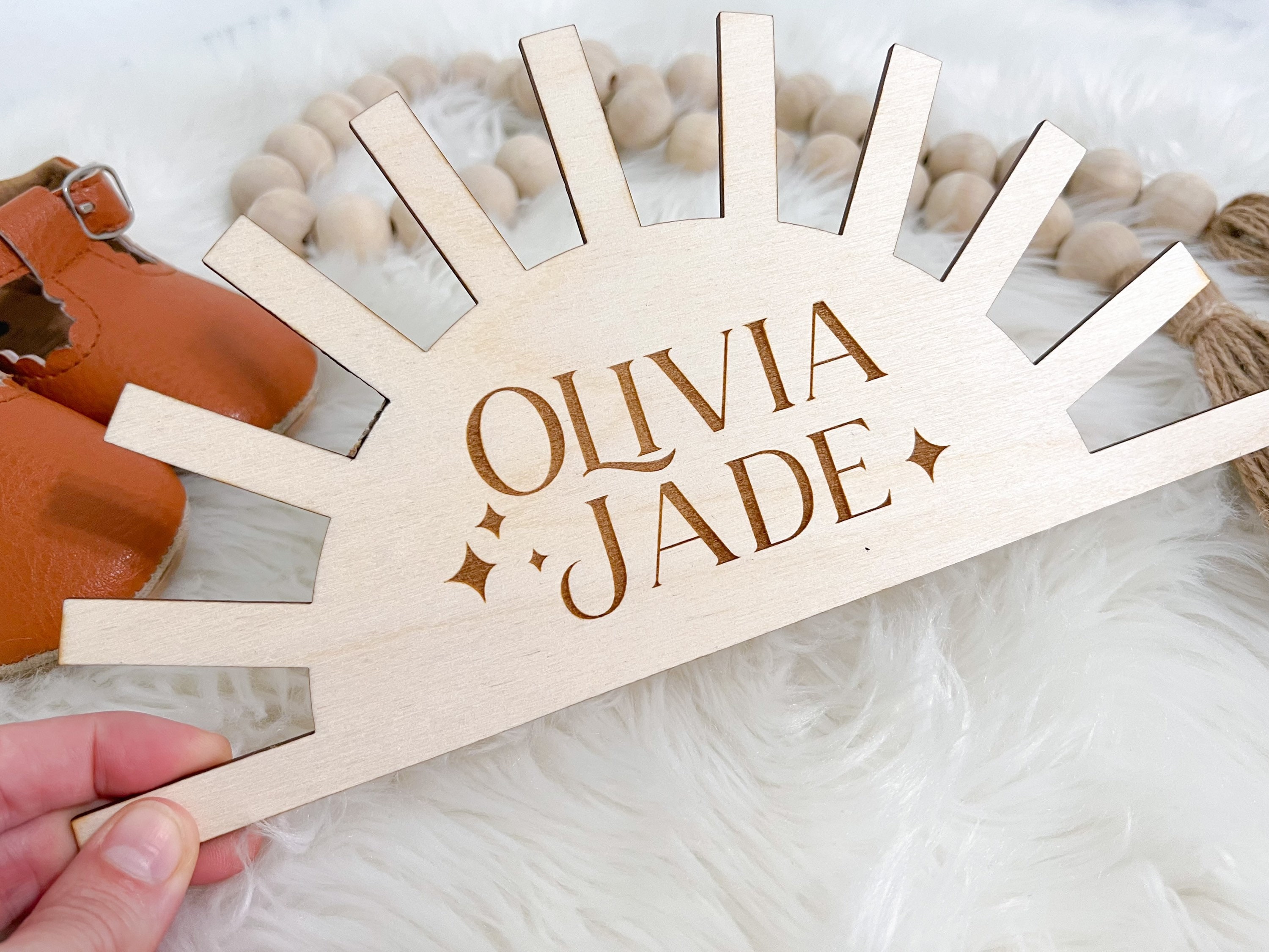 Boho Baby Name Sign Retro Wooden Name Sign Boho Name Sign - Etsy