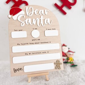 Dear Santa Board, Letter to Santa Board, Kids Christmas List Sign, Dry ...