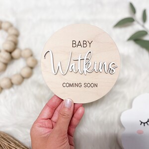 Baby Coming Soon, We Are Pregnant Baby Announcement Sign, Pregnancy ...