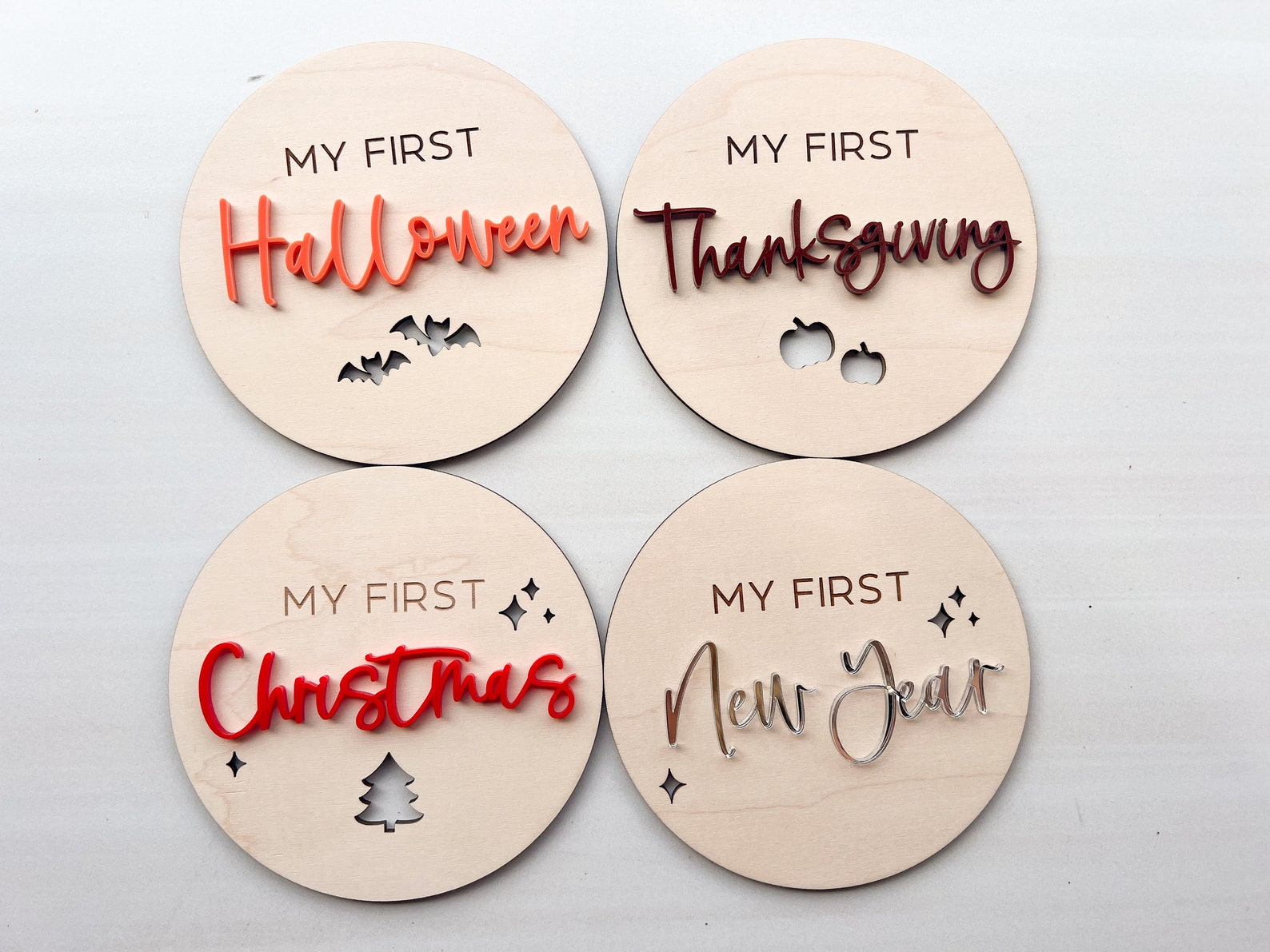My First Holiday Bundle, Babys First Milestones Set, Holiday Photos ...