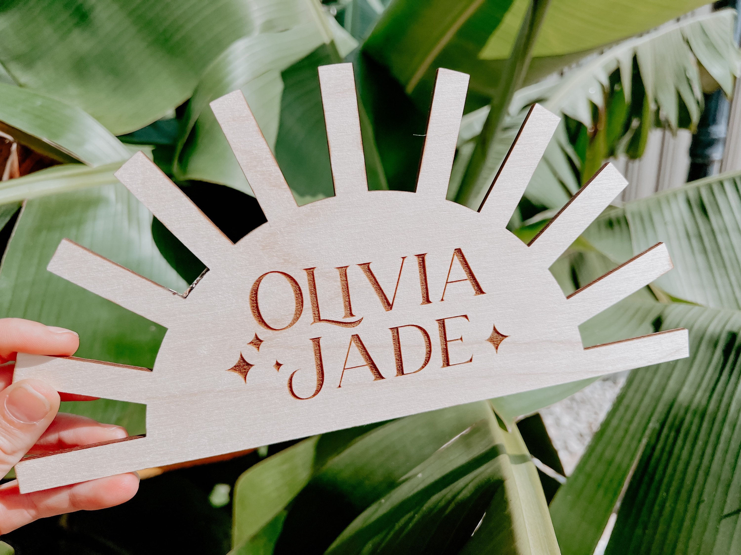 Boho Baby Name Sign Retro Wooden Name Sign Boho Name Sign - Etsy