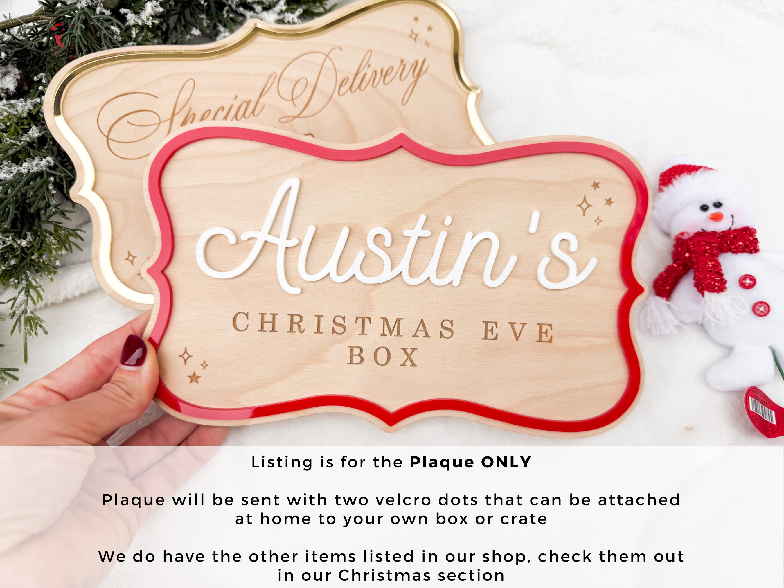 Christmas Eve Box Plaque for Kids – Christmas Crate Sign, Special ...