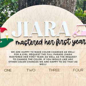 Golf Birthday Photo Board, Hole in One First Birthday, Mastered His ...