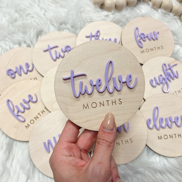 Baby Month Signs - Etsy