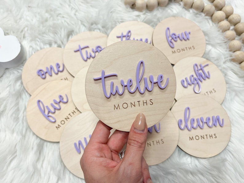 Baby Monthly Milestone Baby Baby Month Signs Monthly Baby - Etsy