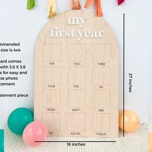 My First Year Photo Board, One Year of Photo Board, Baby 12 Month ...