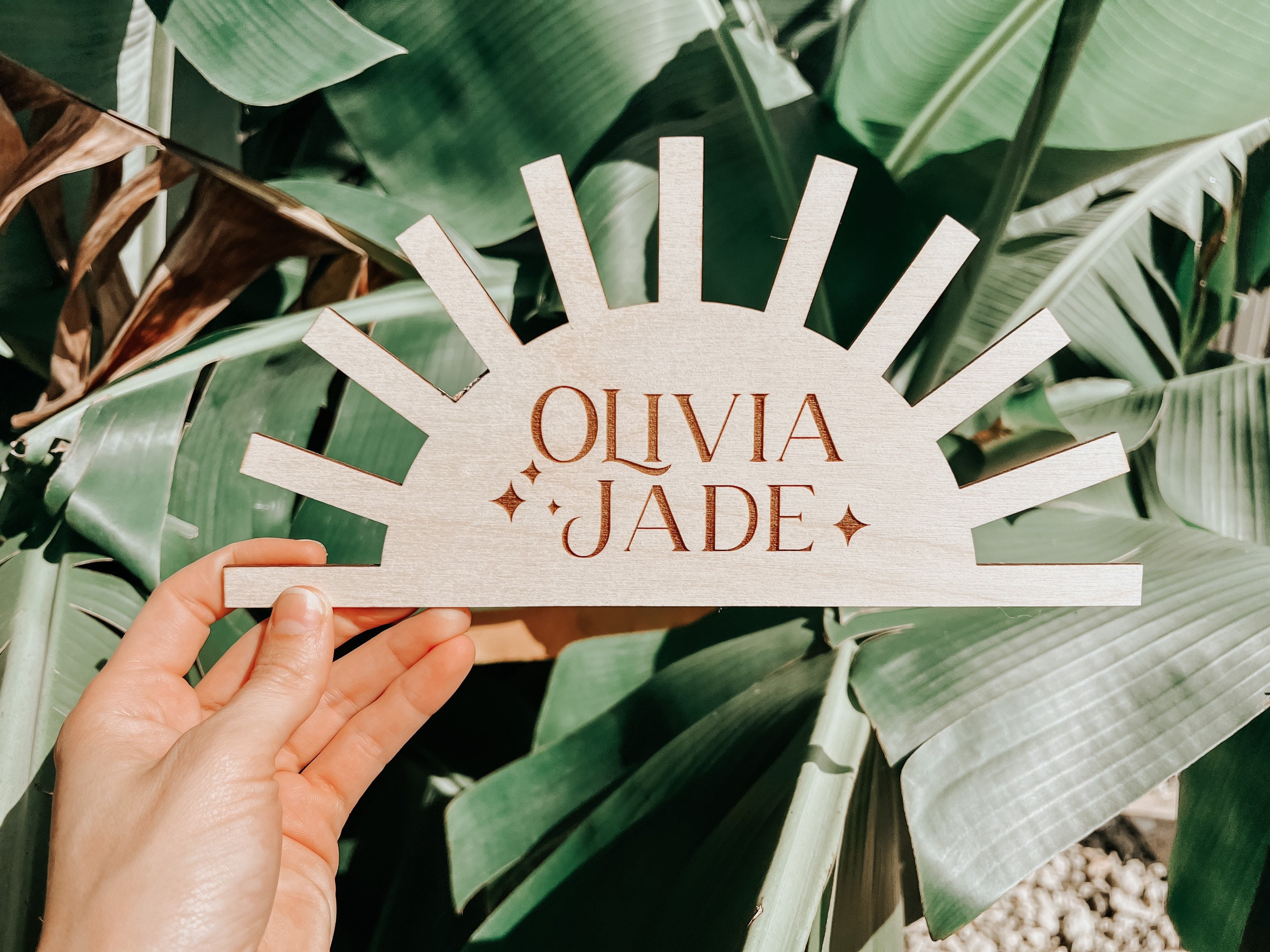 Boho Baby Name Sign Retro Wooden Name Sign Boho Name Sign - Etsy