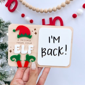 Message From Your Elf Sign, Mini Elf Message Board, Elf Accessory, Dry ...