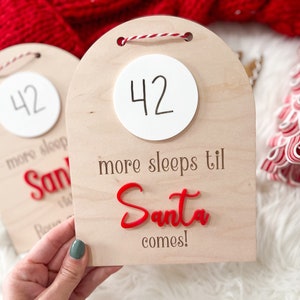 Christmas Countdown, Sleeps Until Santa Visits Personalized Christmas ...