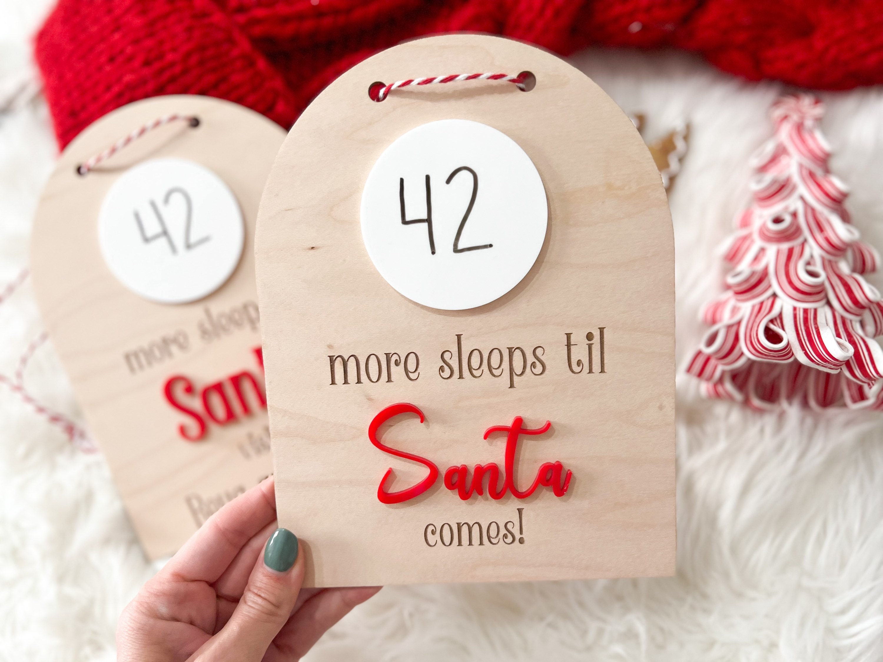 Christmas Countdown, Sleeps Until Santa Visits Personalized Christmas ...