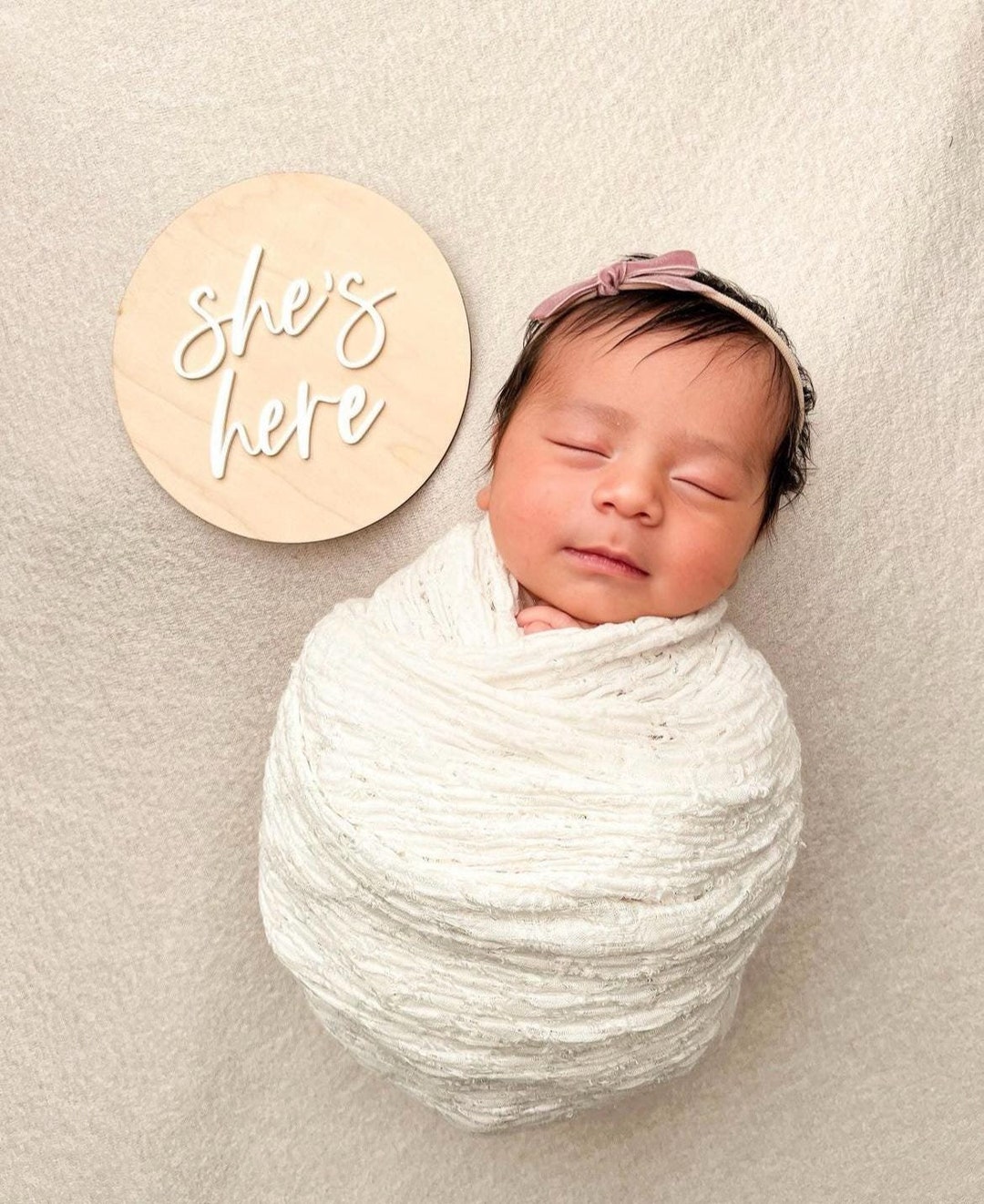 She's Here Birth Announcement Sign, Hospital Gender Reveal, He's Here ...