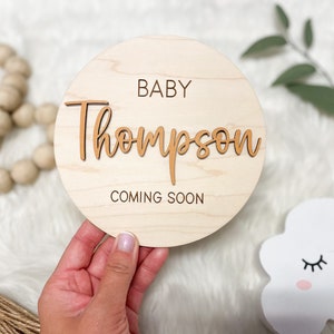 Baby Coming Soon, We Are Pregnant Baby Announcement Sign, Pregnancy ...