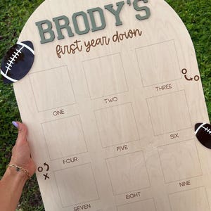 First Year Down Birthday, One Year of Birthday Months Photo Board, Baby ...