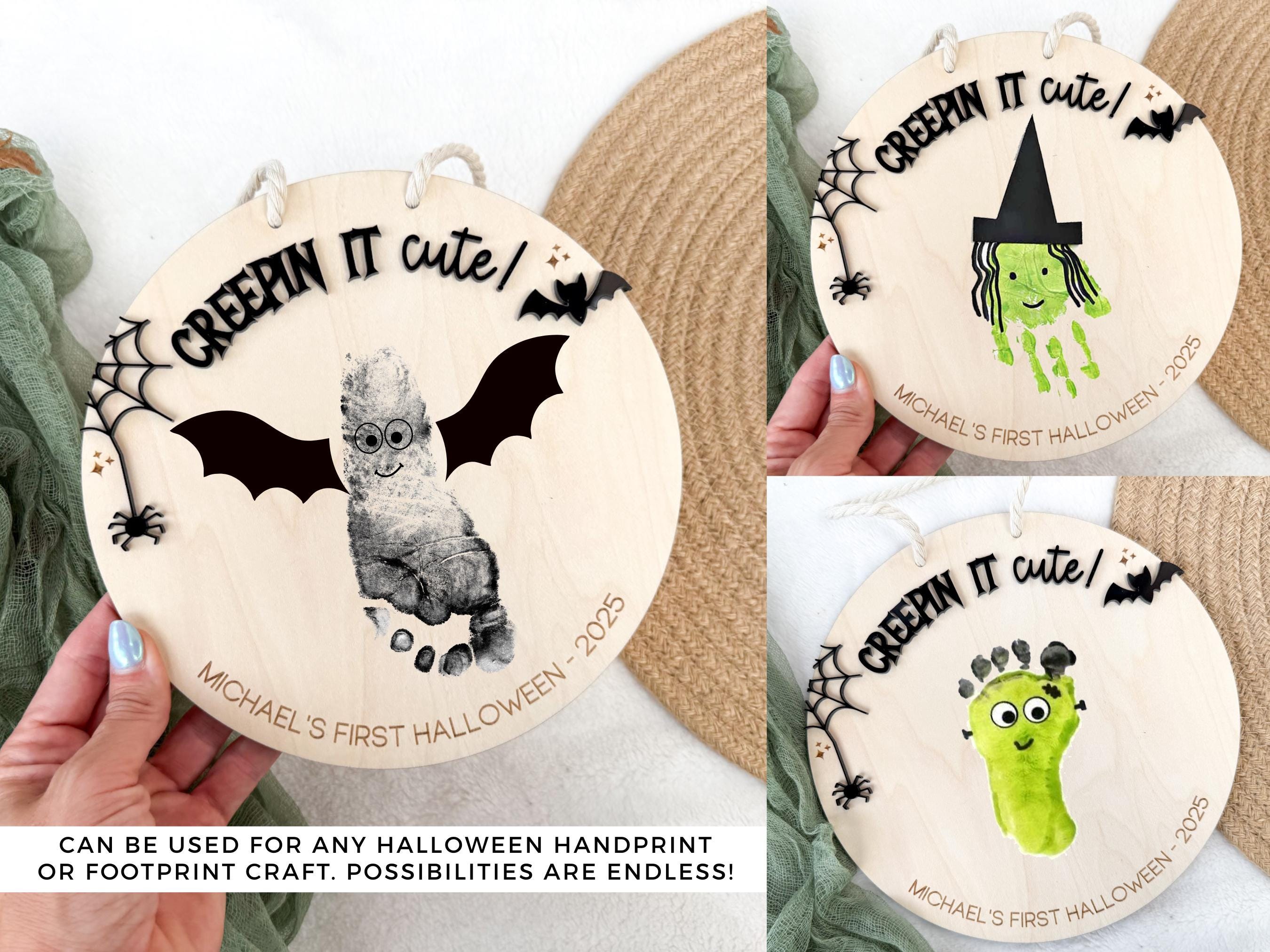 Halloween Craft for Kids Footprint Board, Creepin' It Cute Halloween ...