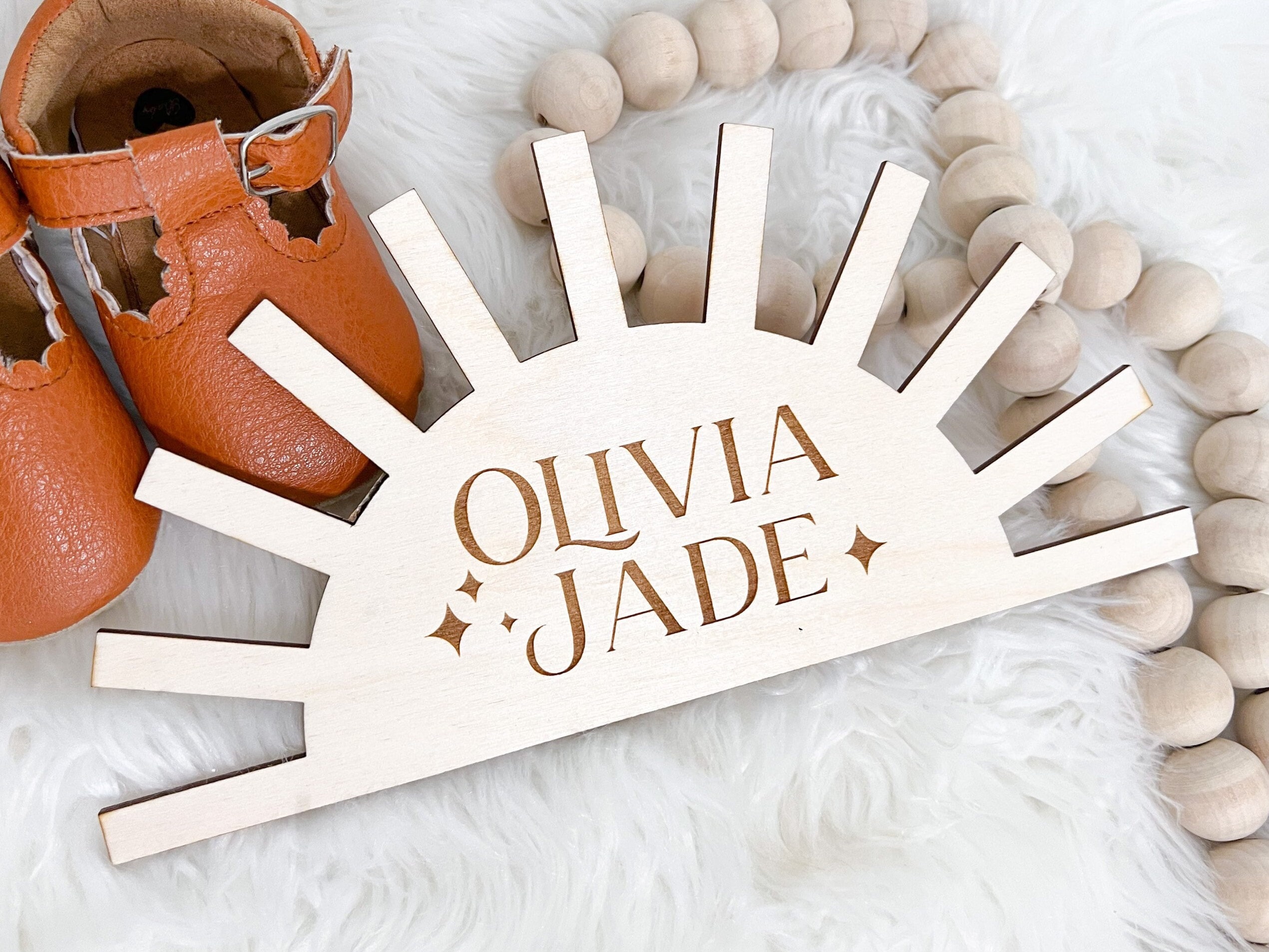 Boho Baby Name Sign Retro Wooden Name Sign Boho Name Sign - Etsy