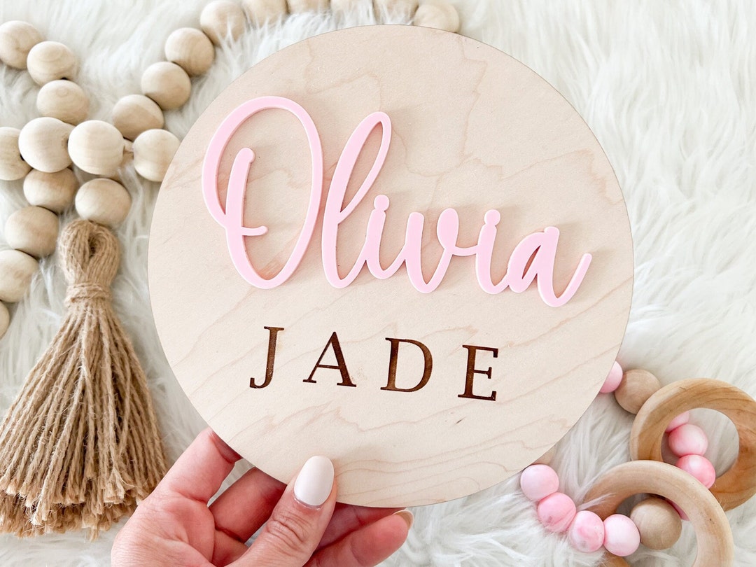 Baby Name Sign for Hospital, Birth Announcement Sign for Baby Girl ...