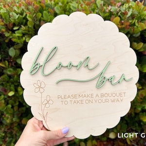 Bloom Bar Sign, Flower Bar Bridal Shower Sign, Baby in Bloom Baby ...