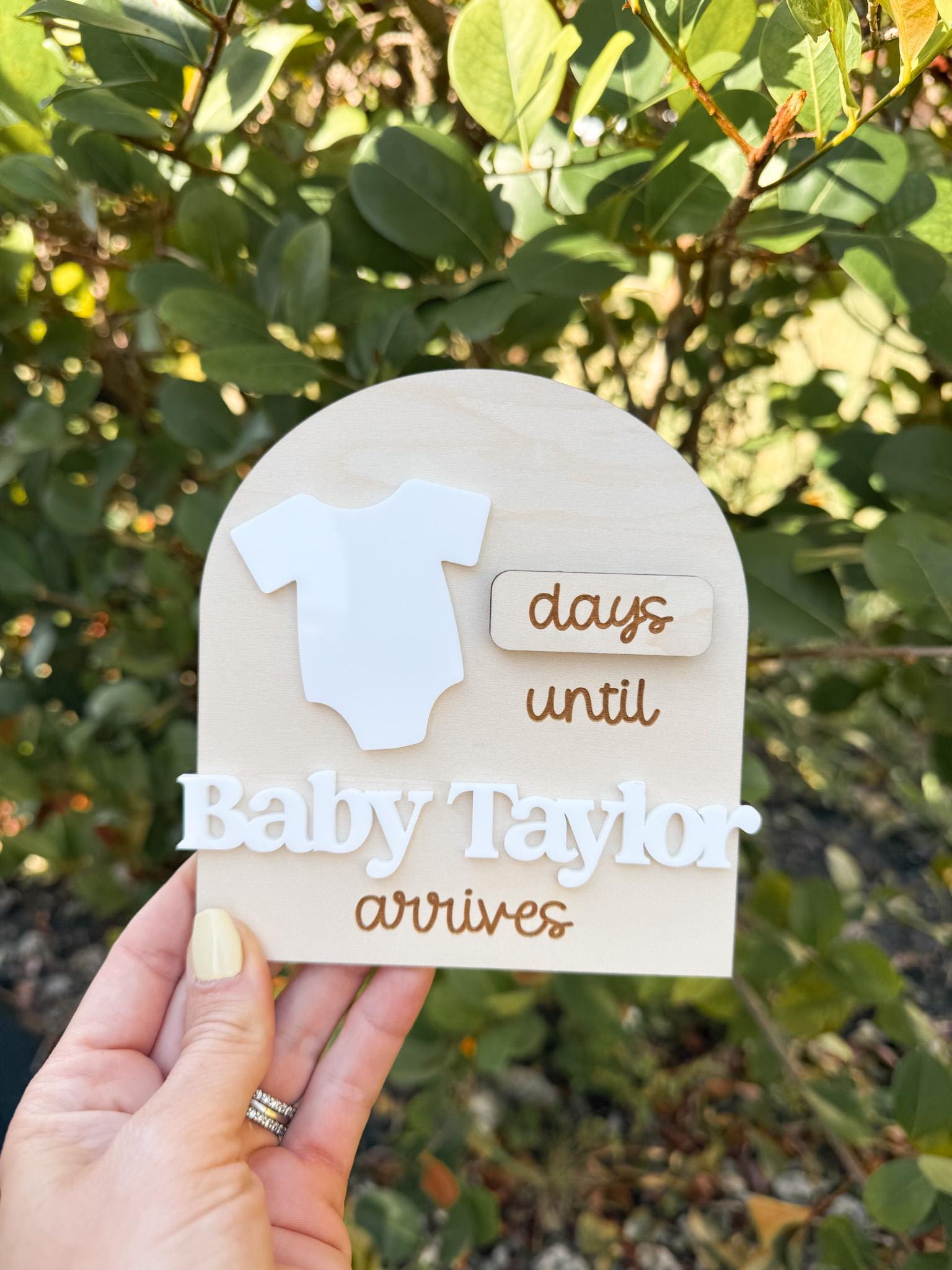 Baby Countdown Sign, Weeks Until Baby Arrives, Days Until Baby Coming ...