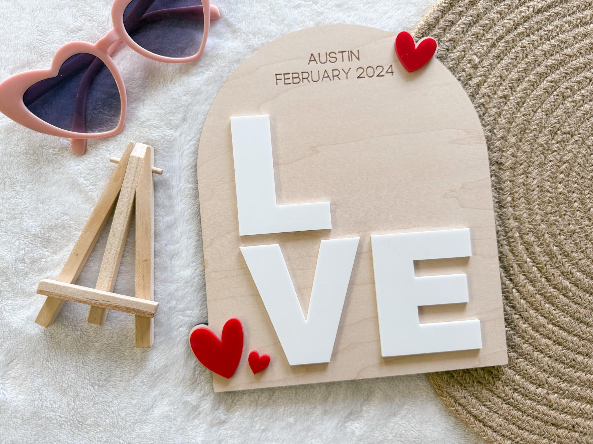 Valentine's Day Handprint Love Board, Kids Handprint Sign, Baby ...