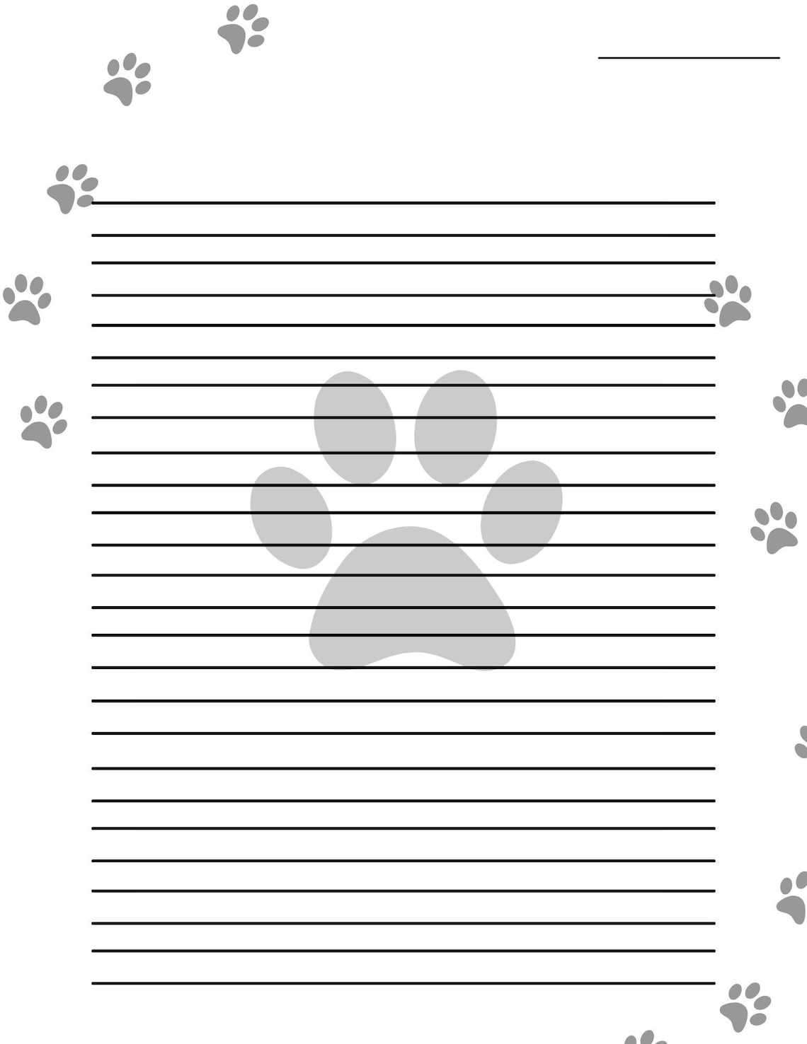Paw Print Journaling Pages - Etsy