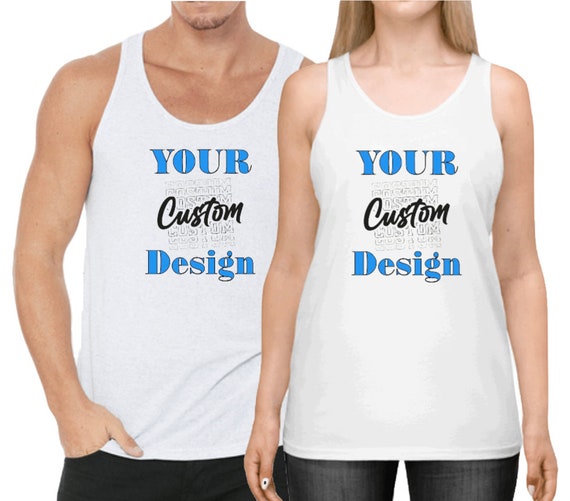 Custom Adult Unisex Jersey Tanks Etsy