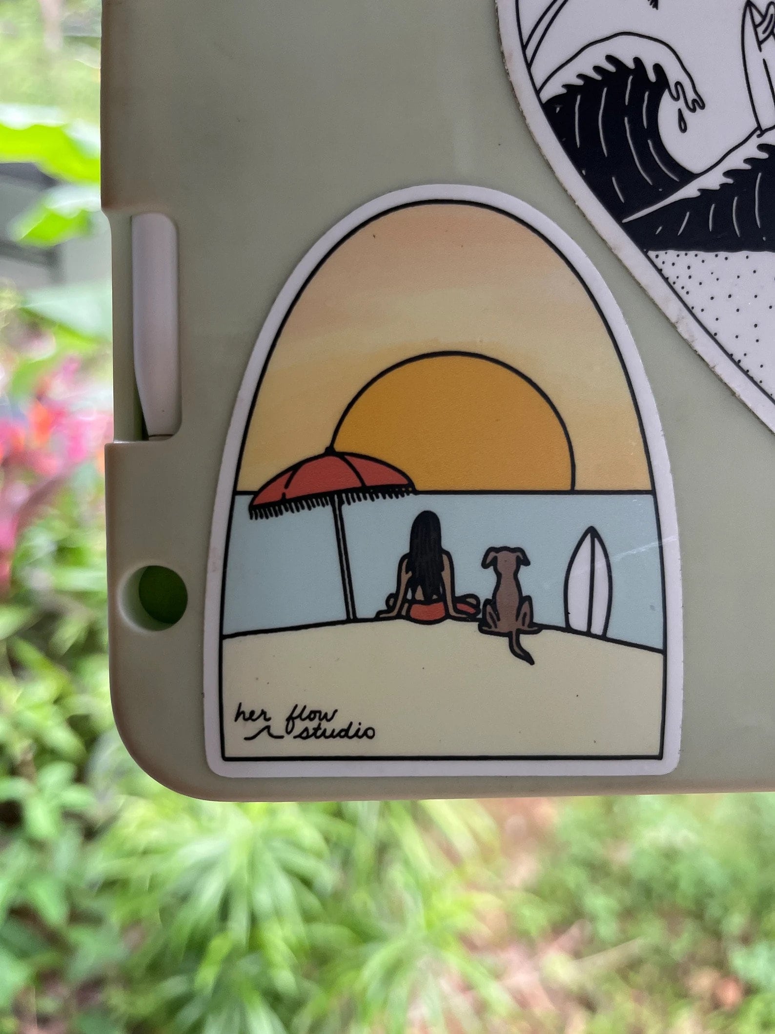SURFER GIRL STICKER Sunset Sticker Surfboard Sticker Dog - Etsy