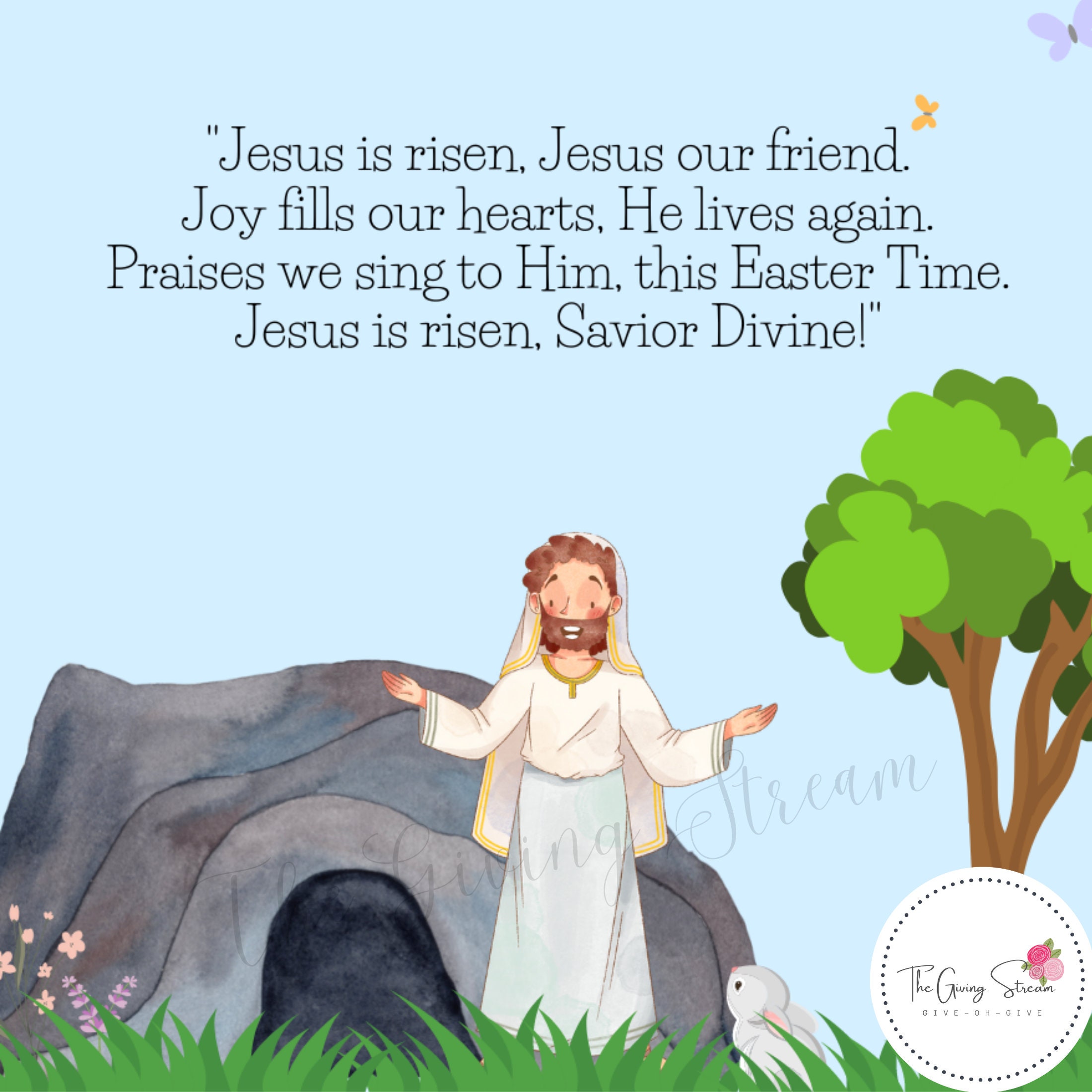 Easter Handout, Easter Gift Tag, Jesus Tag, Easter Printable With ...