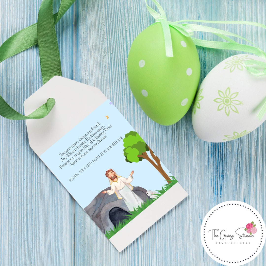 Easter Handout, Easter Gift Tag, Jesus Tag, Easter Printable With ...