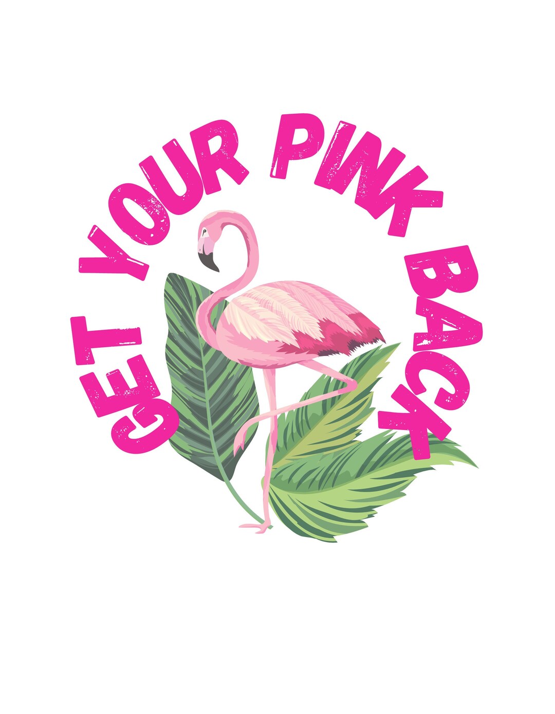 Get Your Pink Back Flamingo Transparent Background - Etsy