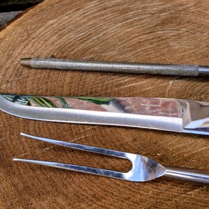 Vintage Sheffield Faux Antler Bakelite Handled Carving Set - 1950’s ...