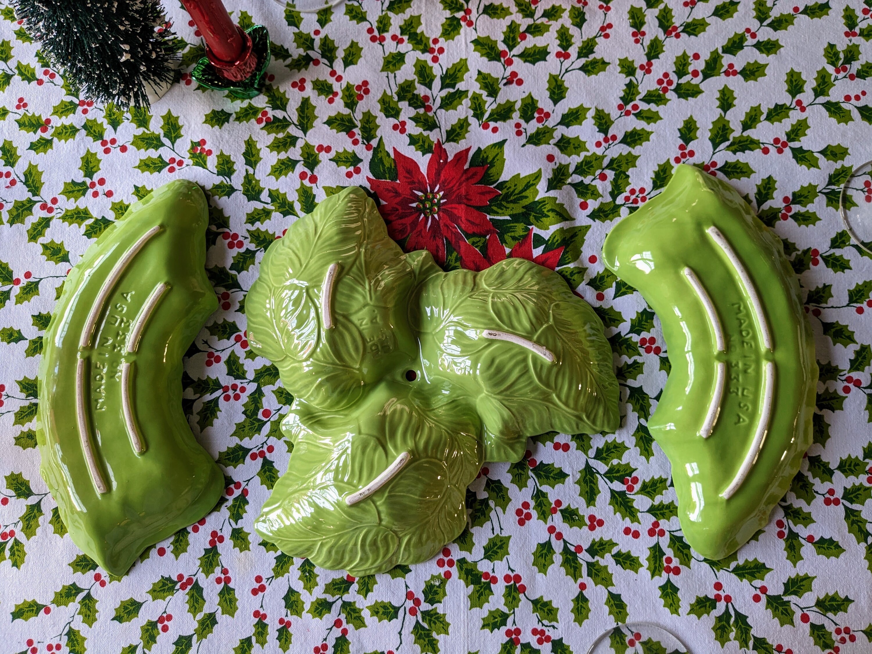 Sylvan Pottery Leaf Shaped Mismatched Appetizer Trays - 1950’s ...